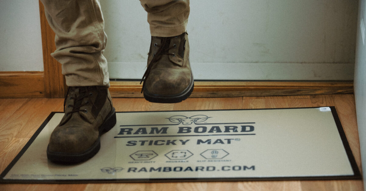 Keep Dust Out with Ram Board’s New Sticky Mat